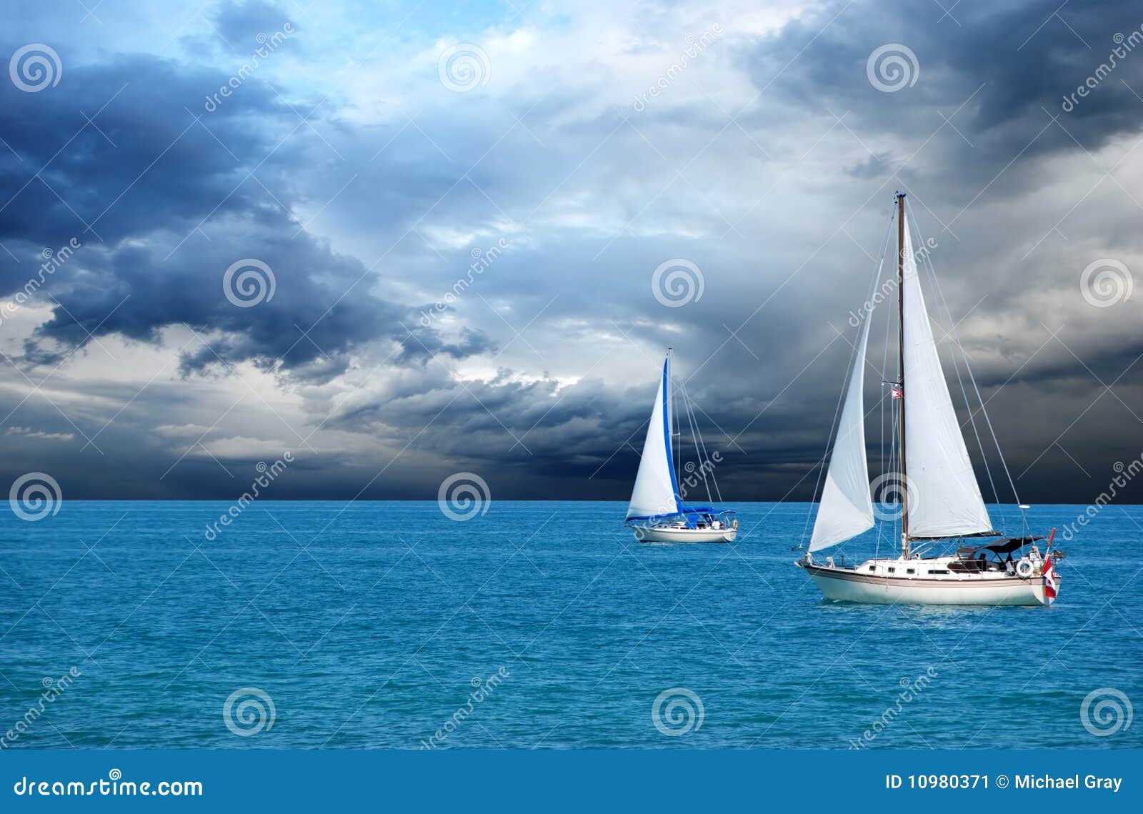 Sailing after a storm stock image. Image of recreation - 10980371