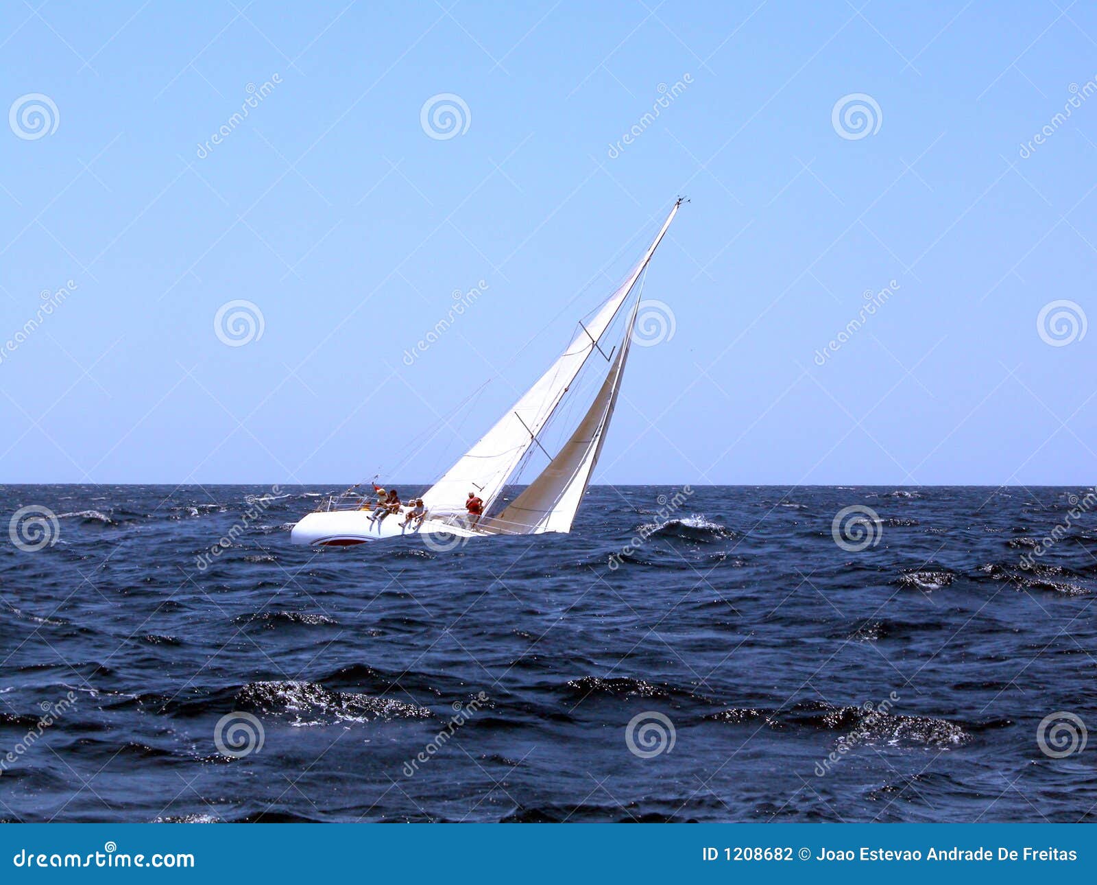 Sailing with strong wind stock photo. Image of light, sail - 1208682