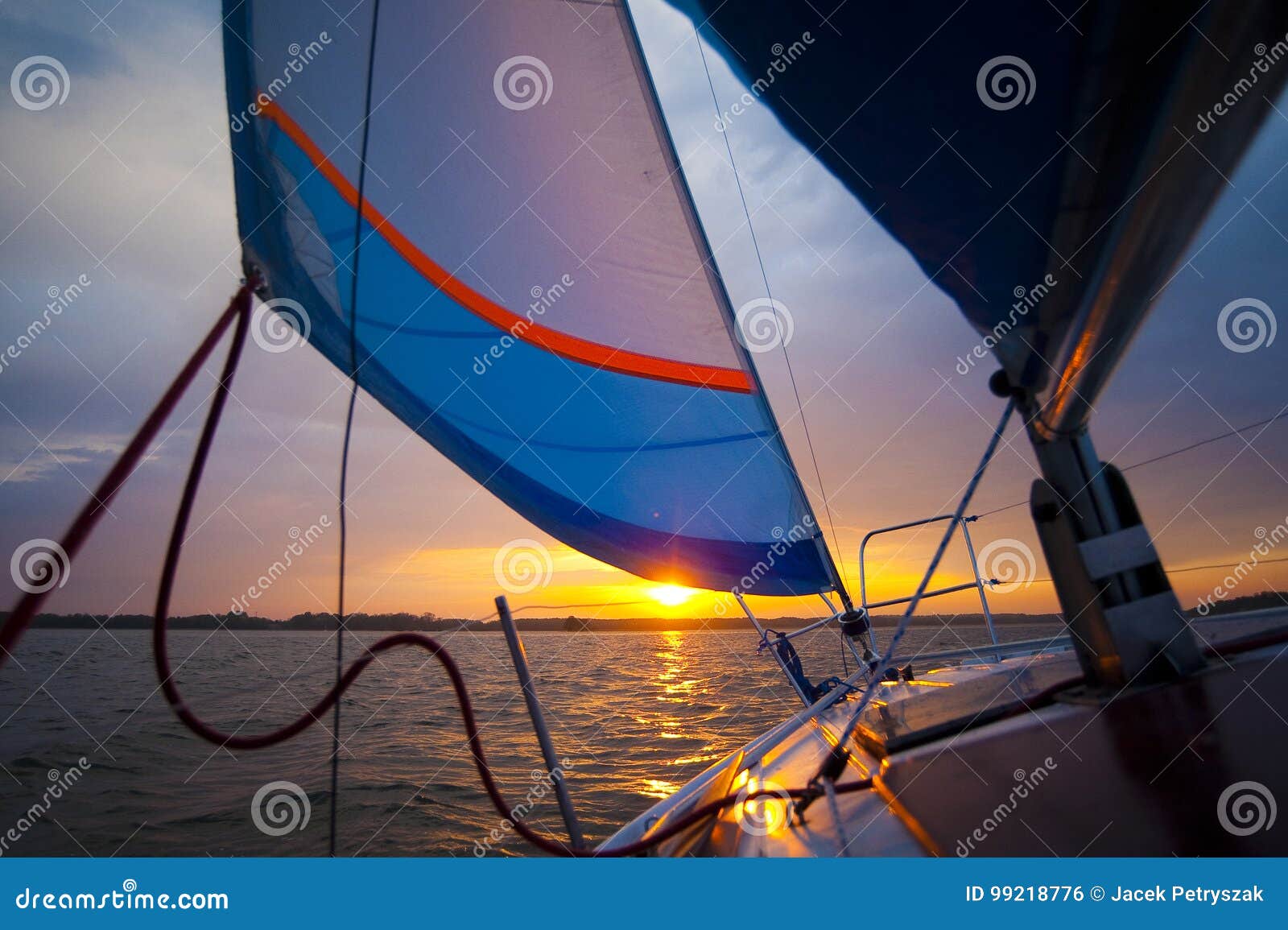 Sailing into the sun stock photo. Image of peaceful, colours - 99218776