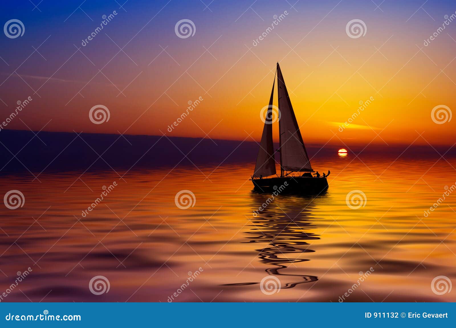 Sailing and sunset stock photo. Image of cloud, couple - 911132