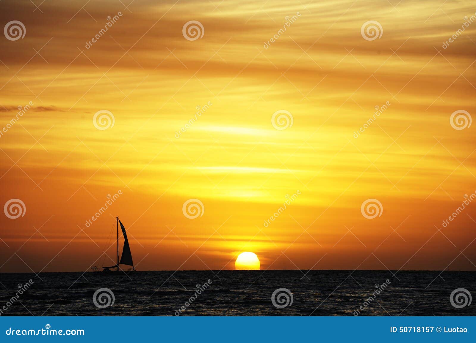 Sailing with Sunset Background Stock Image - Image of ocean, cloudy ...