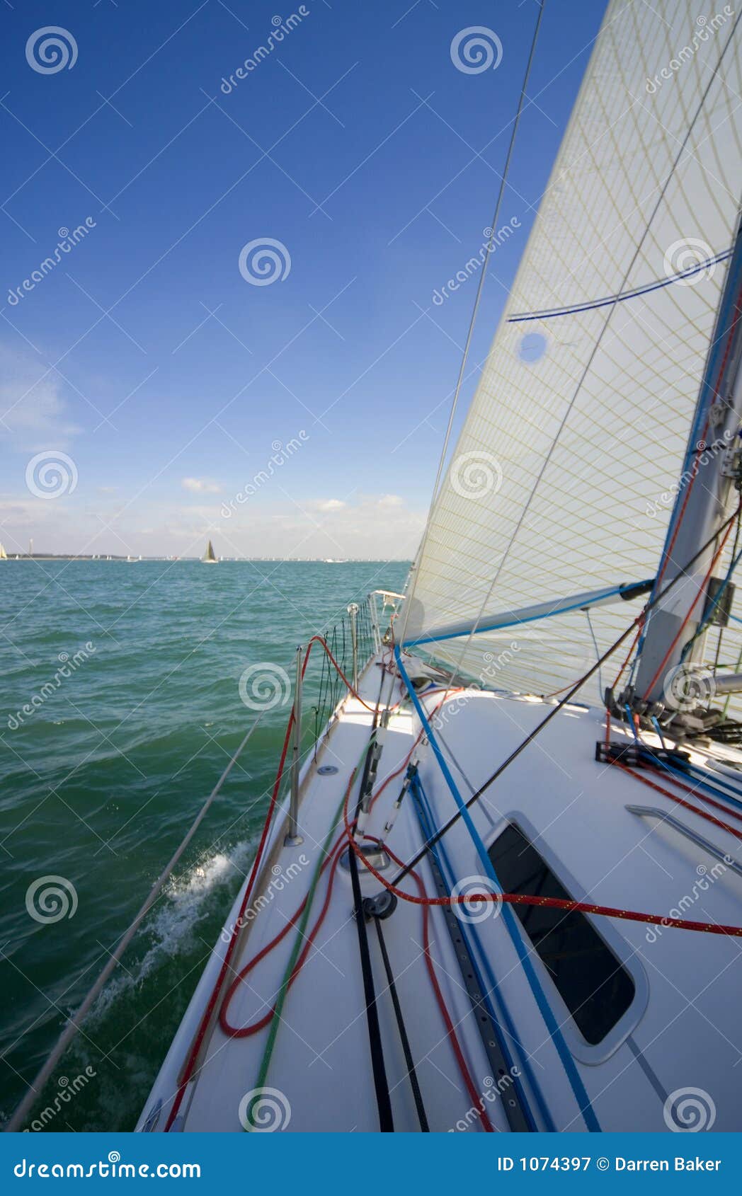 Sailing in Sunshine stock image. Image of regatta, sail - 1074397