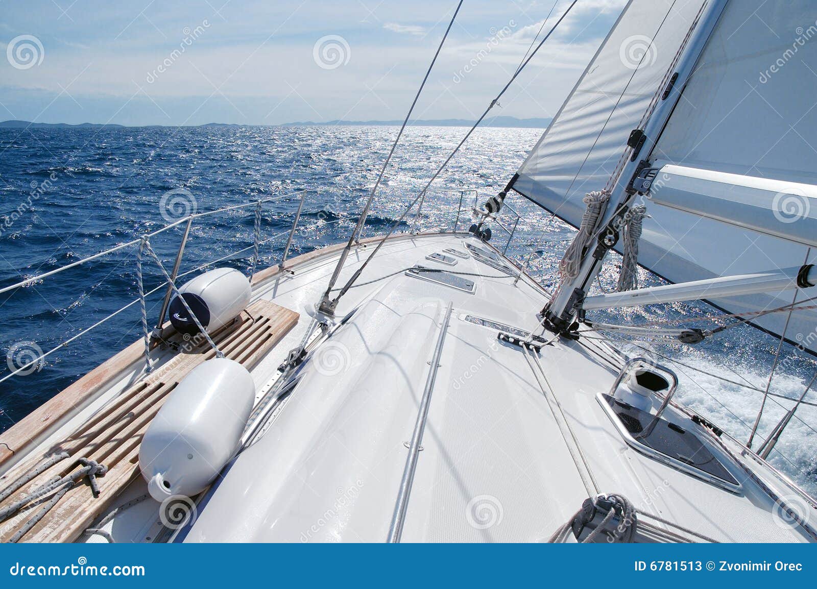 Sailing toward sun stock image. Image of crew, boat, deep - 6781513