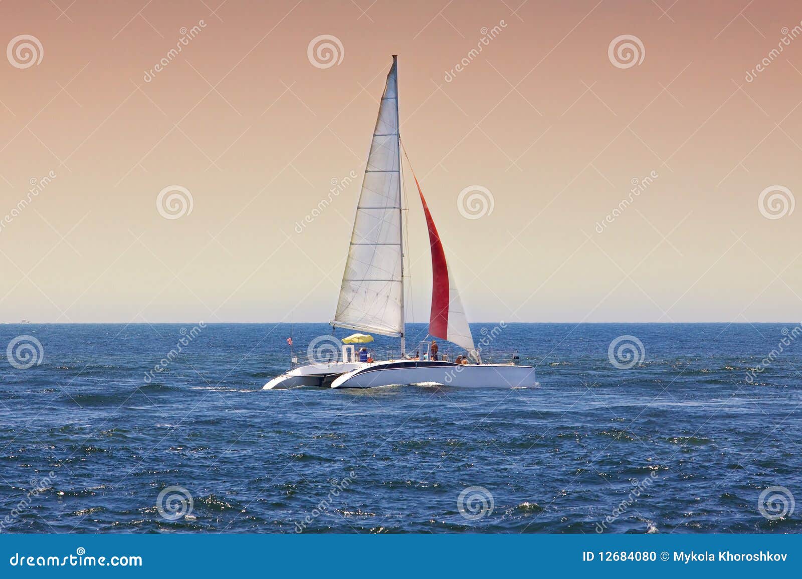 Sailing towards sunset stock photo. Image of relax, navigating - 12684080