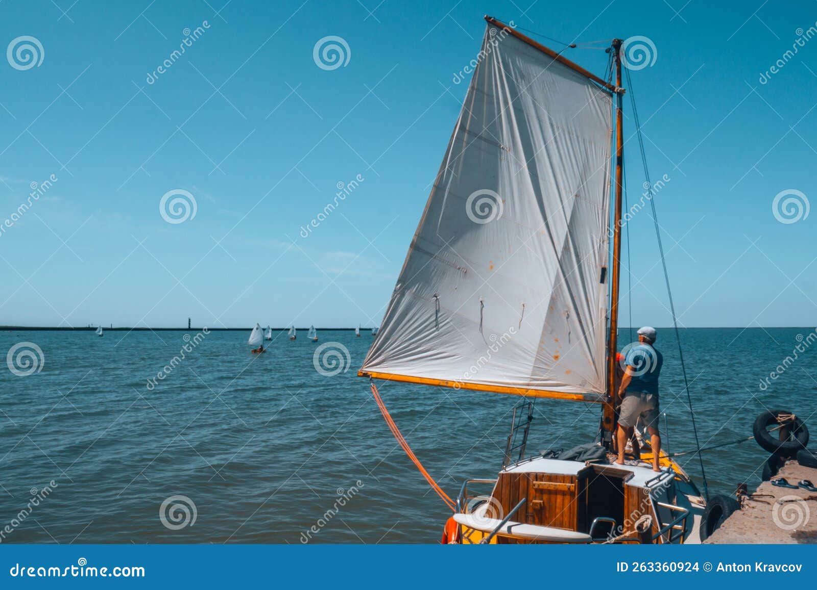 Sailing Training, Preparation for the Regatta. Stock Photo - Image of ...