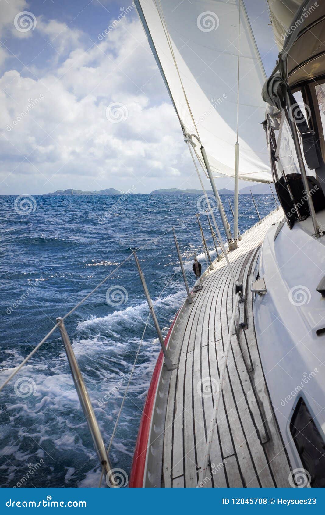 Sailing in the tropics stock photo. Image of cruise, beach - 12045708