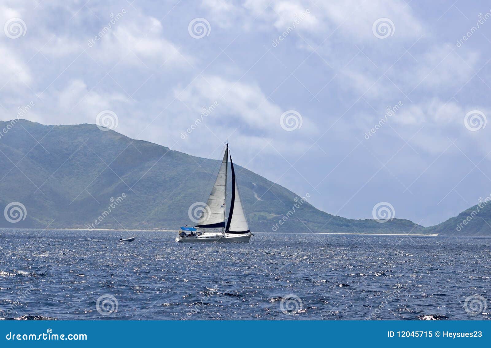 Sailing in the tropics stock image. Image of marine, island - 12045715