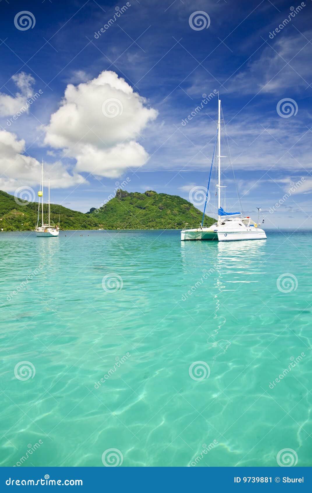 Sailing in the tropics stock image. Image of lagoon, french - 9739881