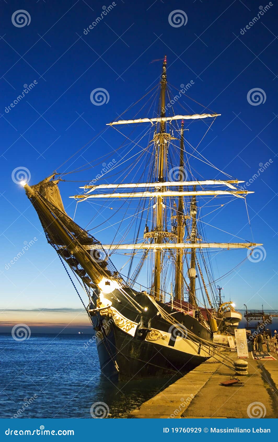 Sailing vessel stock image. Image of vessel, moored, docked - 19760929