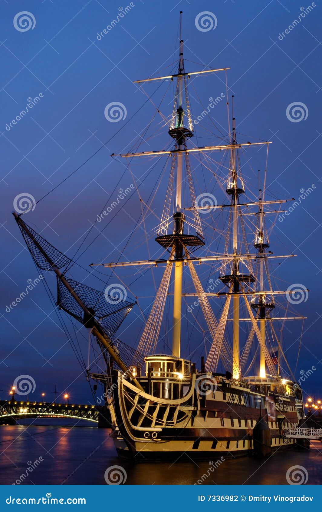 Sailing Vessel And Mermaid On Coast Siamese Gulf Stock Photo ...