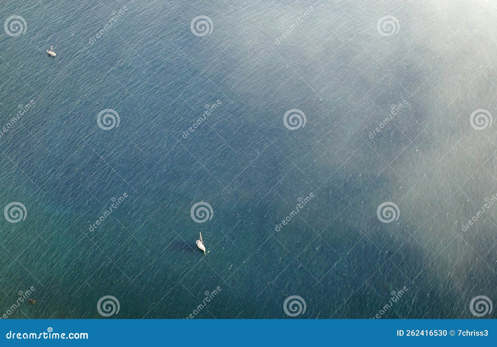 Sailing Vessel in the Deep Blue Ocean Stock Photo - Image of offshore ...