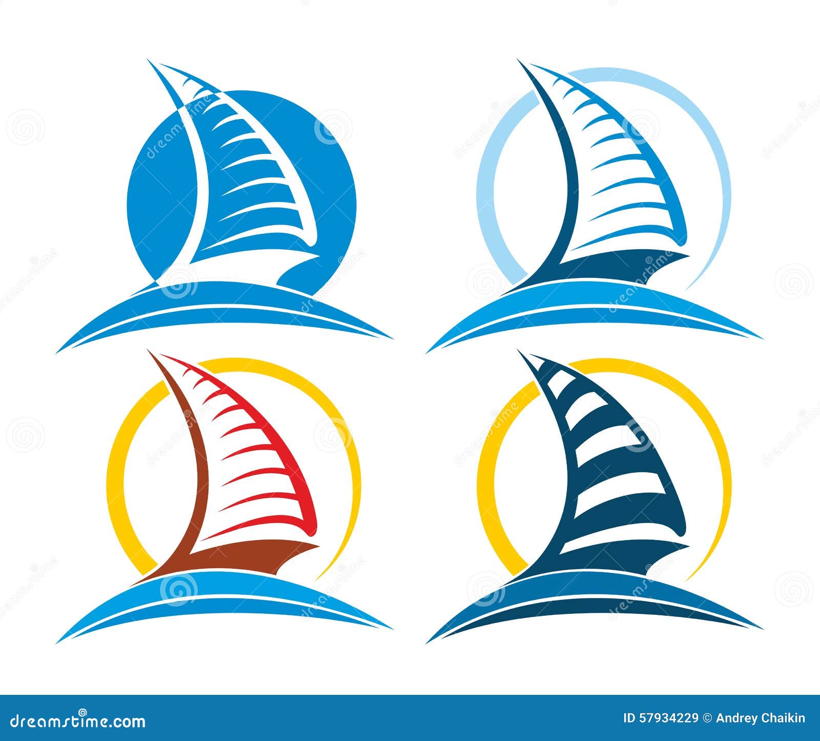 Sailing vessel Logo. stock vector. Illustration of transport - 57934229