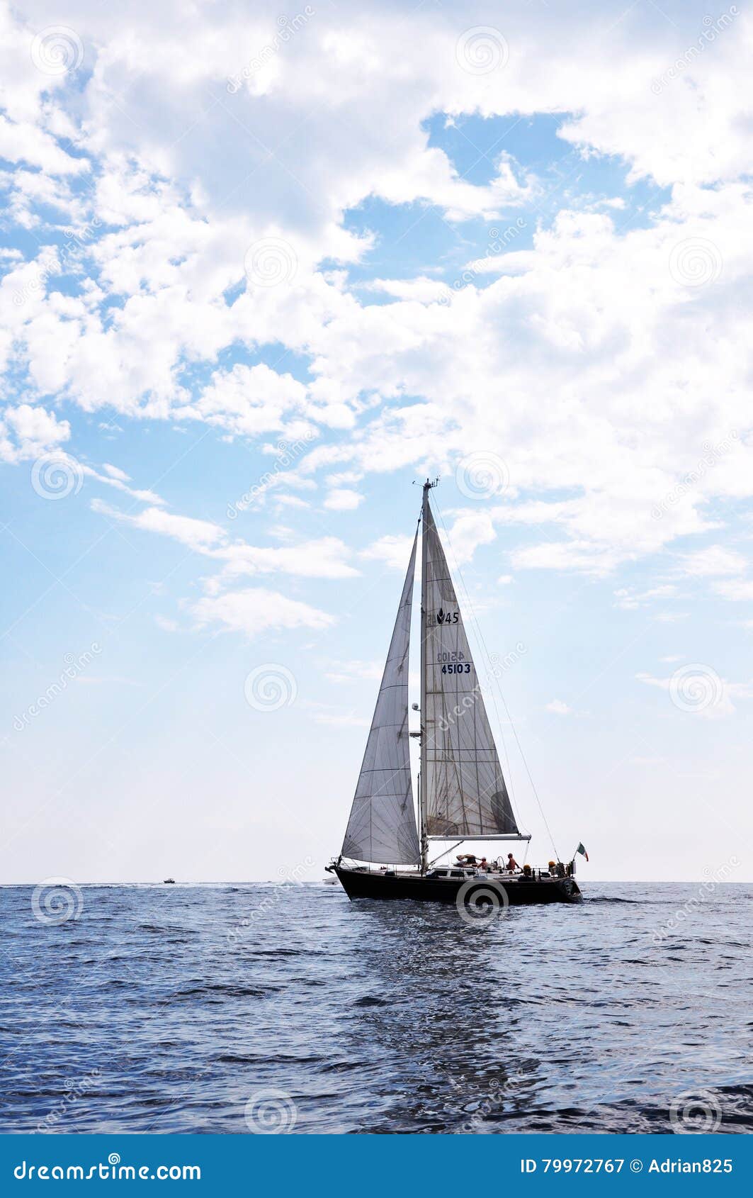 Sailing Vessel on Mediterranean Sea Editorial Photography - Image of ...