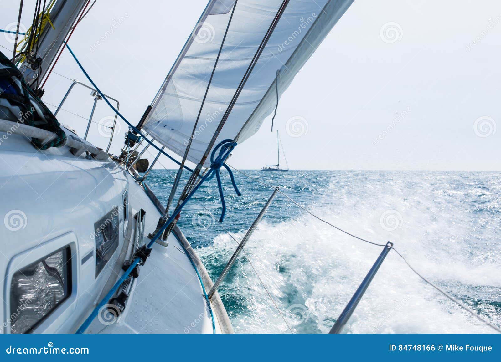 Sailing with waves stock photo. Image of leisure, yacht - 84748166