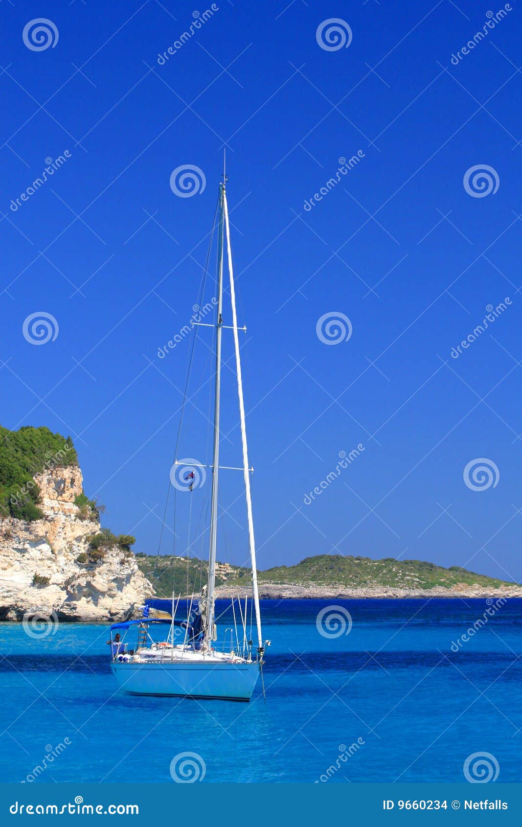 Sailing yacht stock photo. Image of greek, boating, mast - 9660234