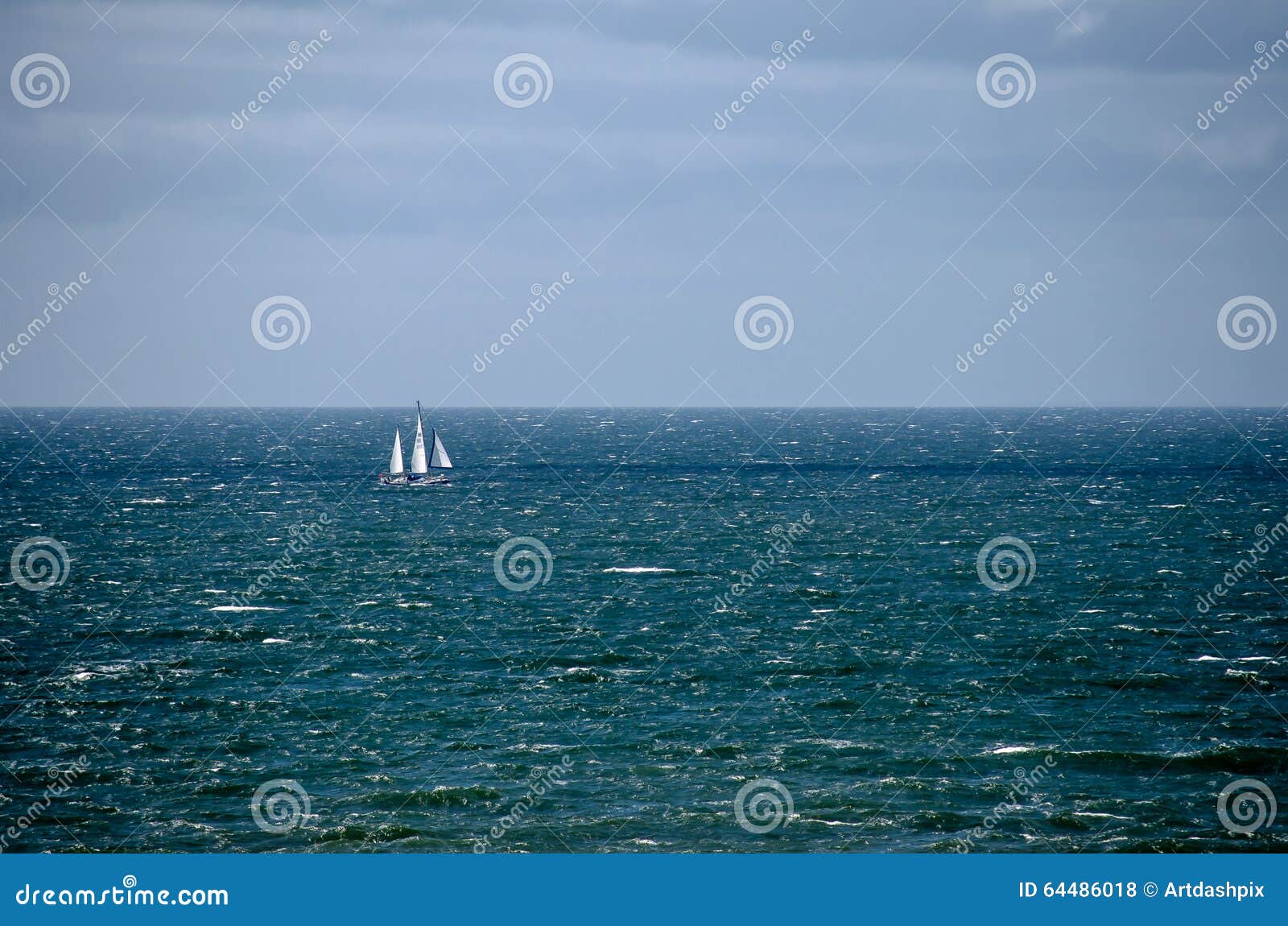 Sailing yacht stock photo. Image of landscape, environment - 64486018