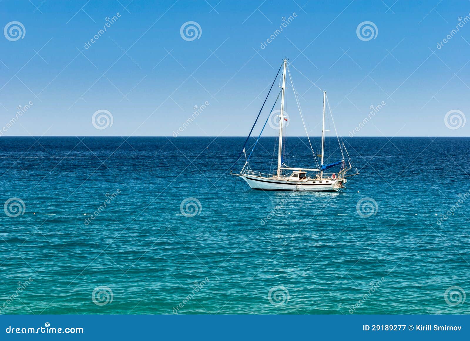 Sailing Yacht on the Calm Sea Stock Image - Image of boating, craft ...