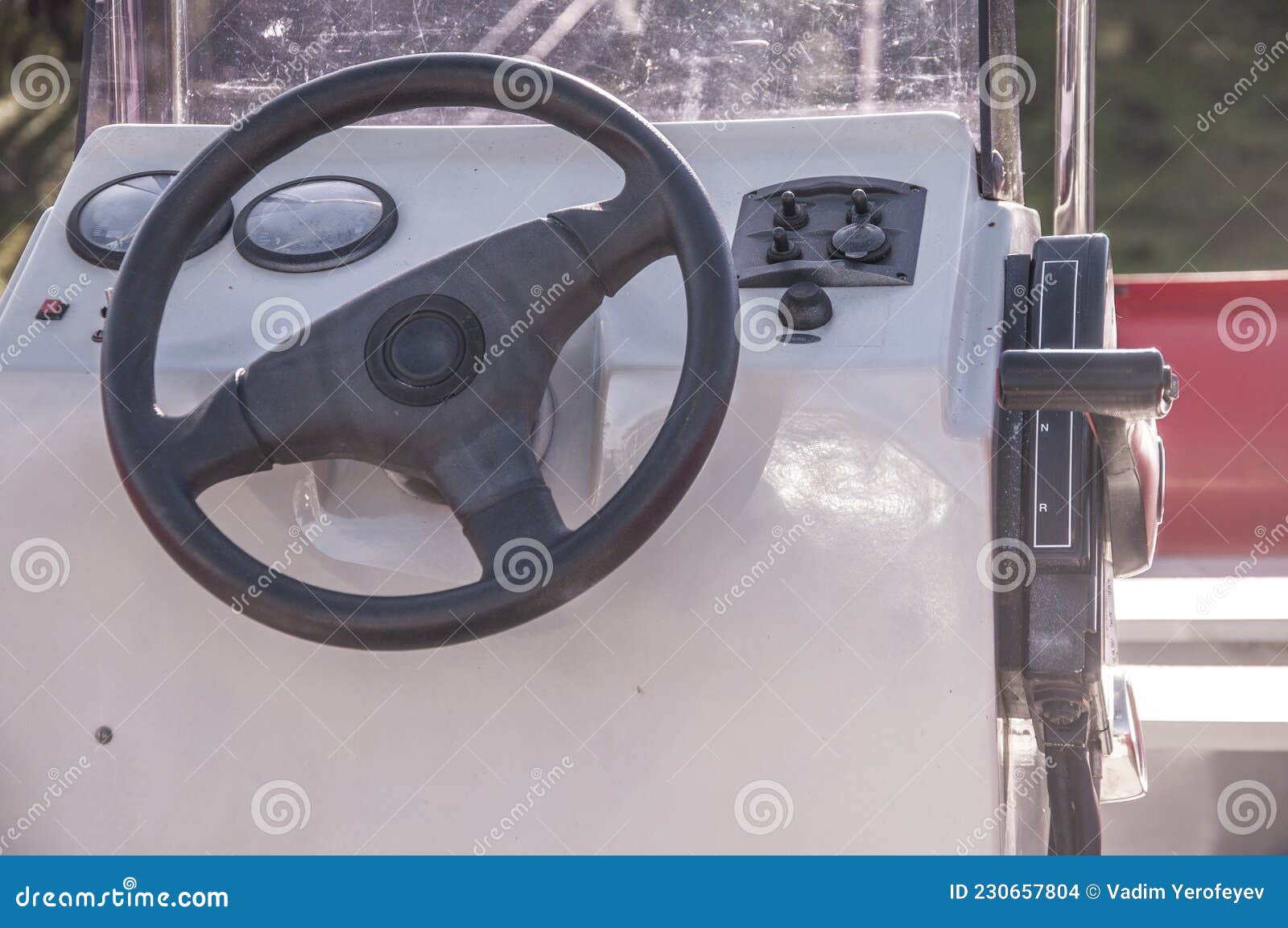 Sailing Yacht Control Wheel and Navigation Implement Stock Photo ...