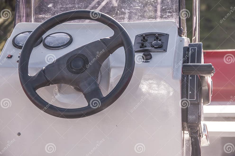 Sailing Yacht Control Wheel and Navigation Implement Stock Photo ...