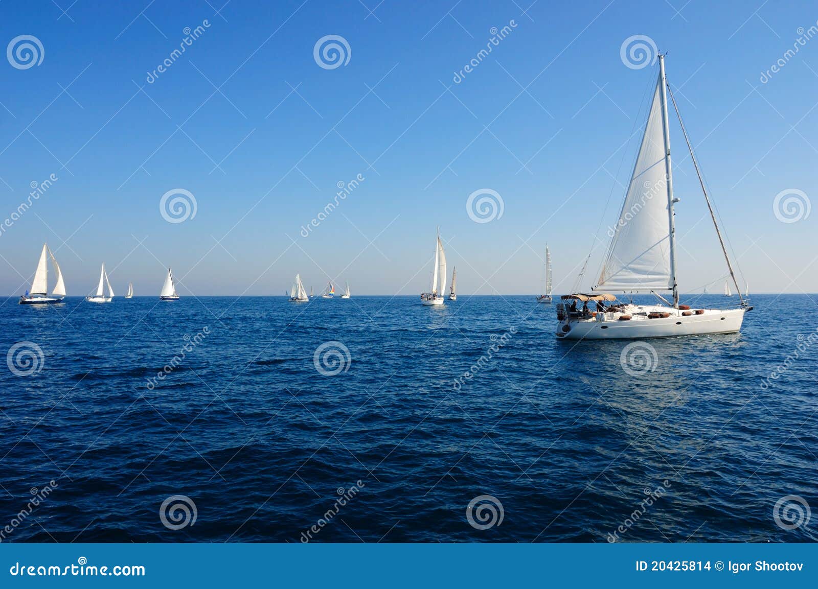 Sailing Yacht in the Mediterranean Sea. Stock Photo - Image of ...