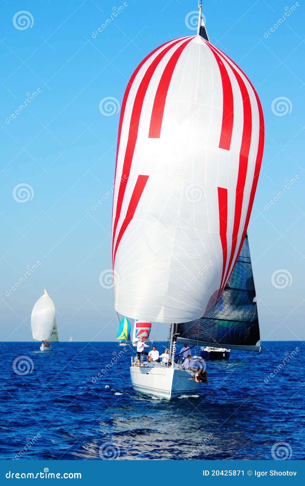 Sailing Yacht in the Mediterranean Sea. Stock Image - Image of view ...