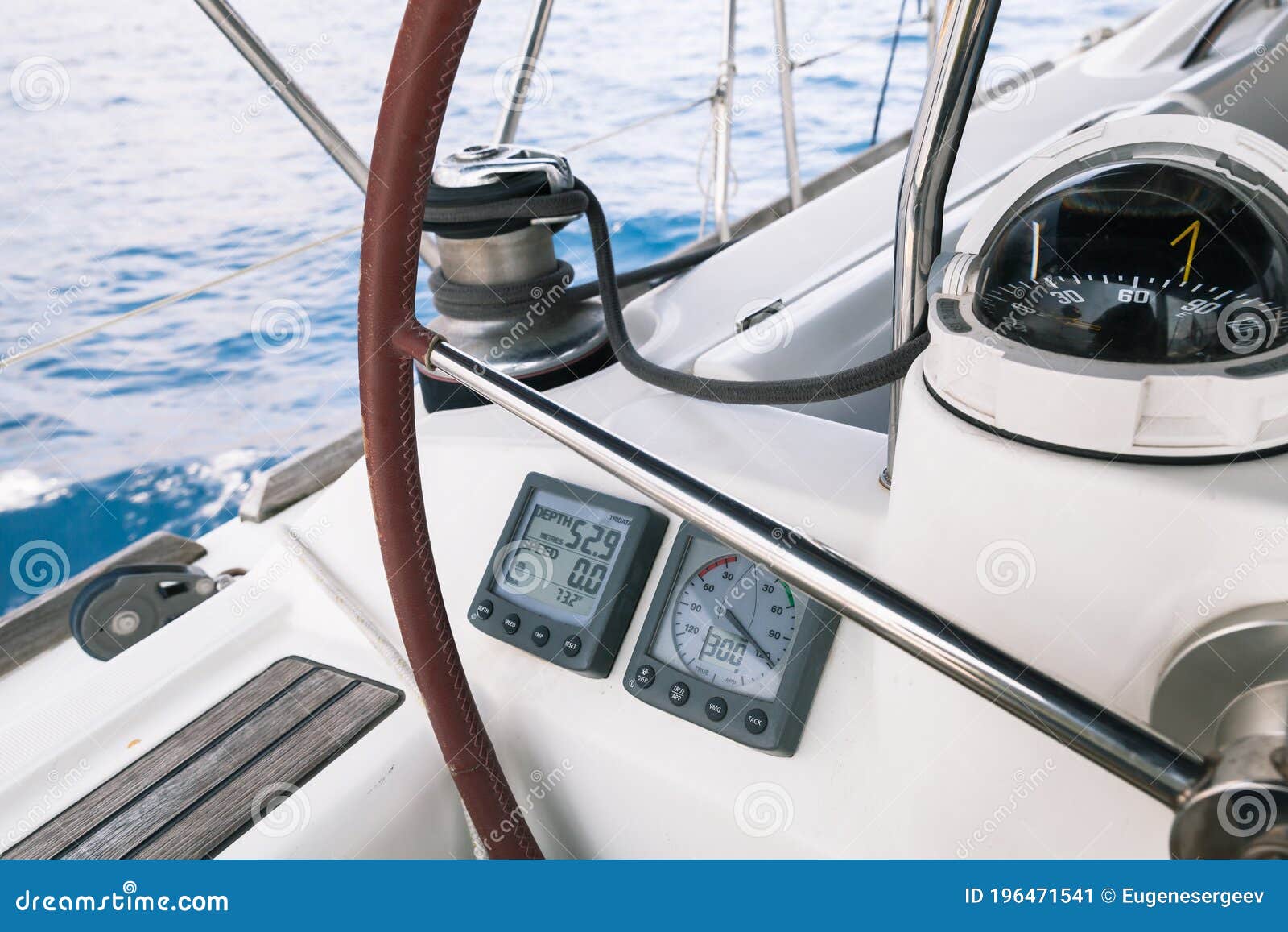 Sailing Yacht Navication Equipment, Control Panel Stock Image - Image ...
