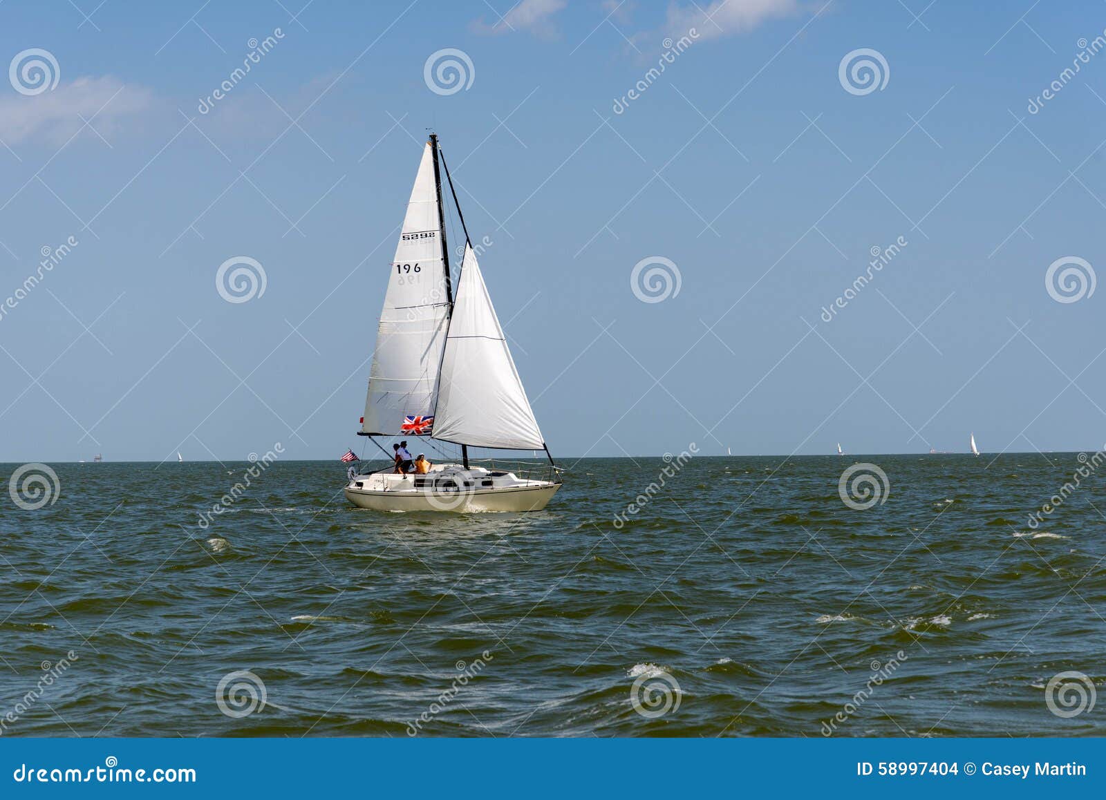 Sailing Yacht in the Open Ocean Editorial Stock Image - Image of ...