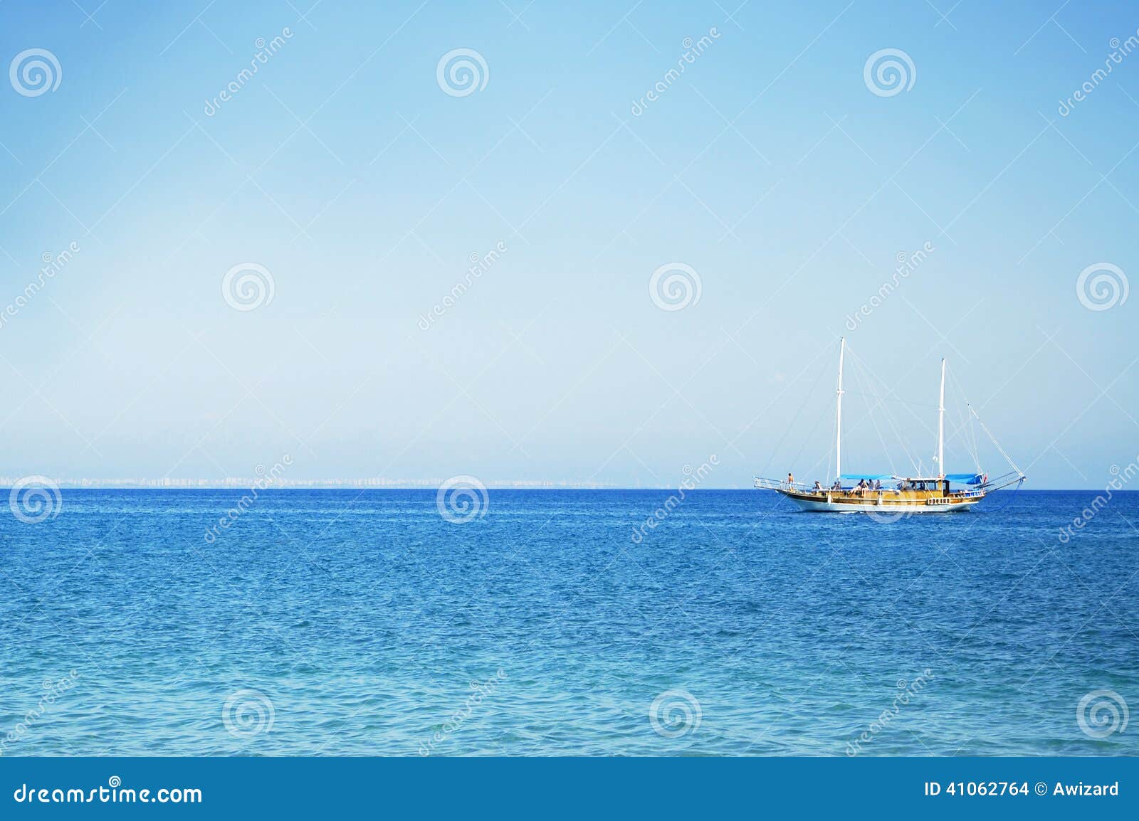 Sailing yacht in open sea stock photo. Image of sailing - 41062764