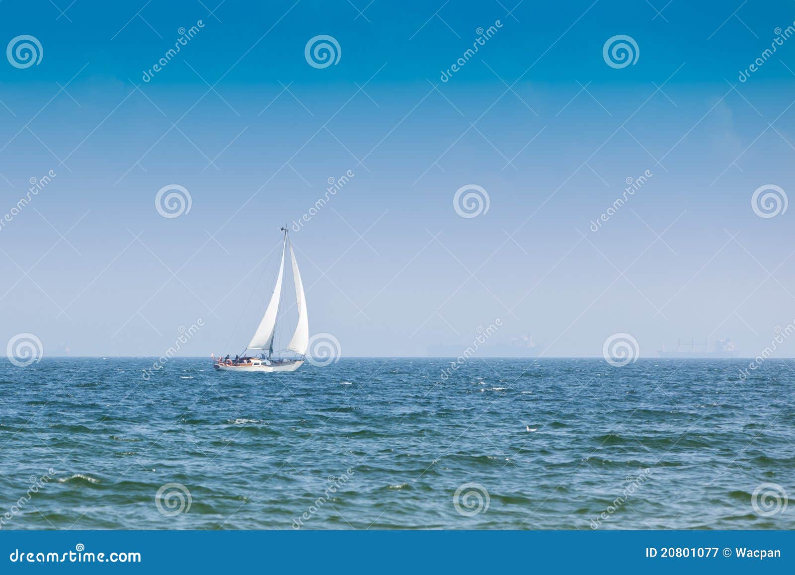 Sailing yacht in the wind stock image. Image of nautical - 20801077