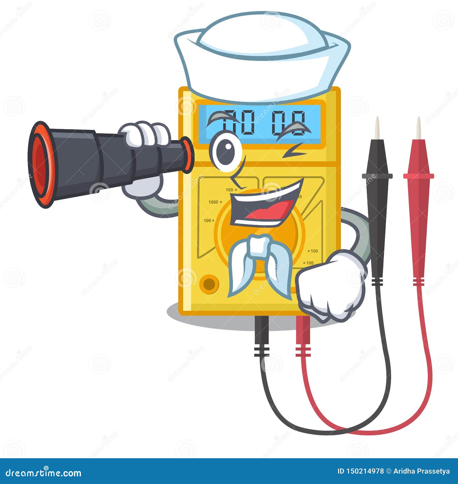 Sailor with Binocular Digital Multimeter Toys in Cartoon Shape Stock ...