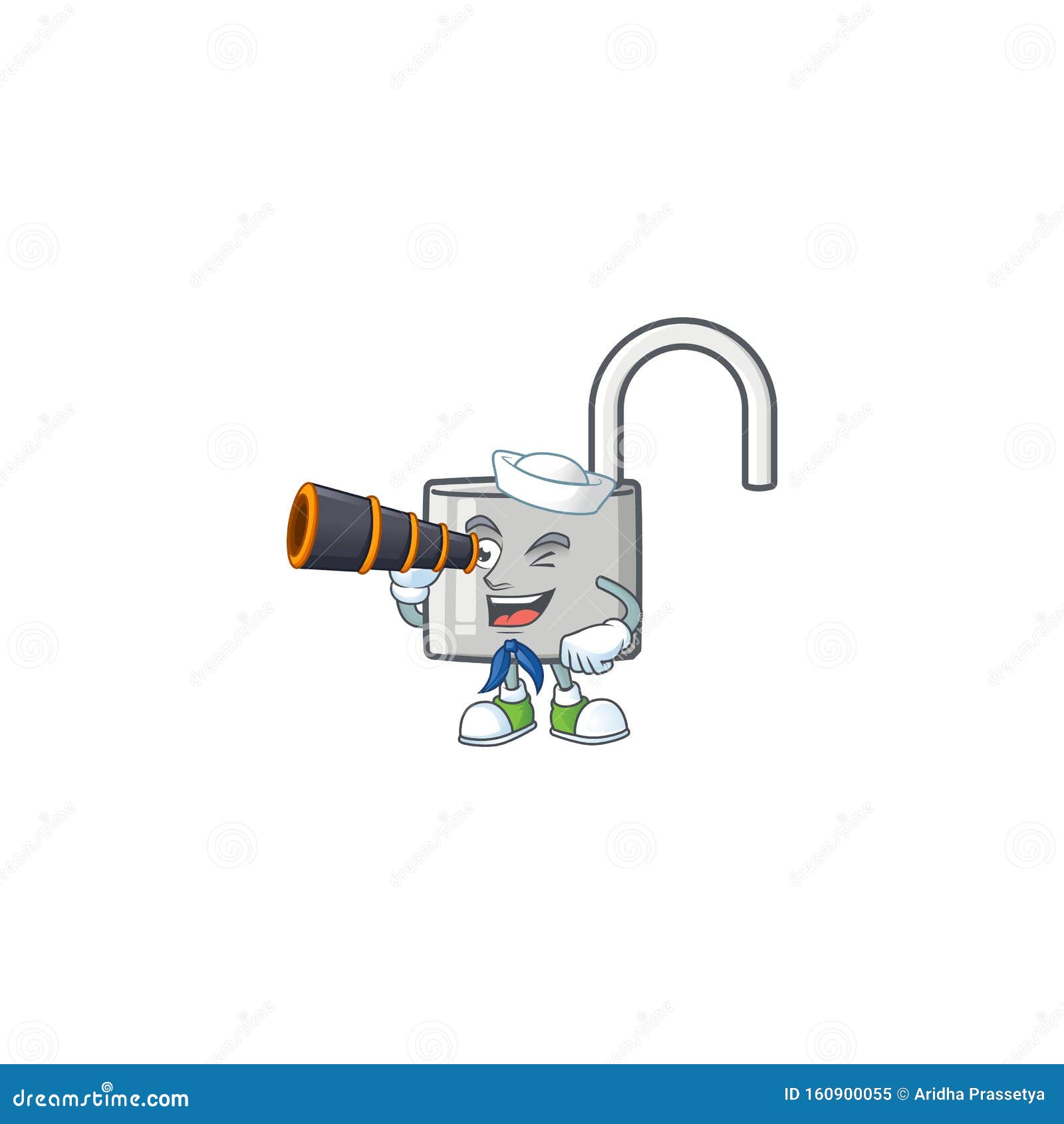 Sailor with Binocular Silver Unlock Key for Security Private Stock ...