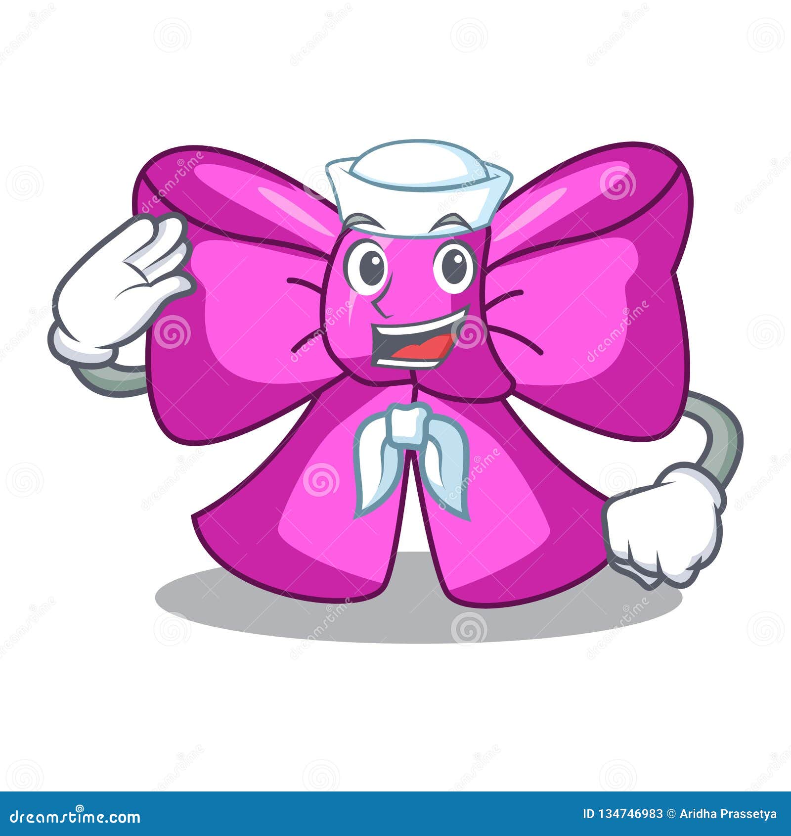 Sailor Bow Tie Ribbon Isolated on Mascot Stock Vector - Illustration of ...