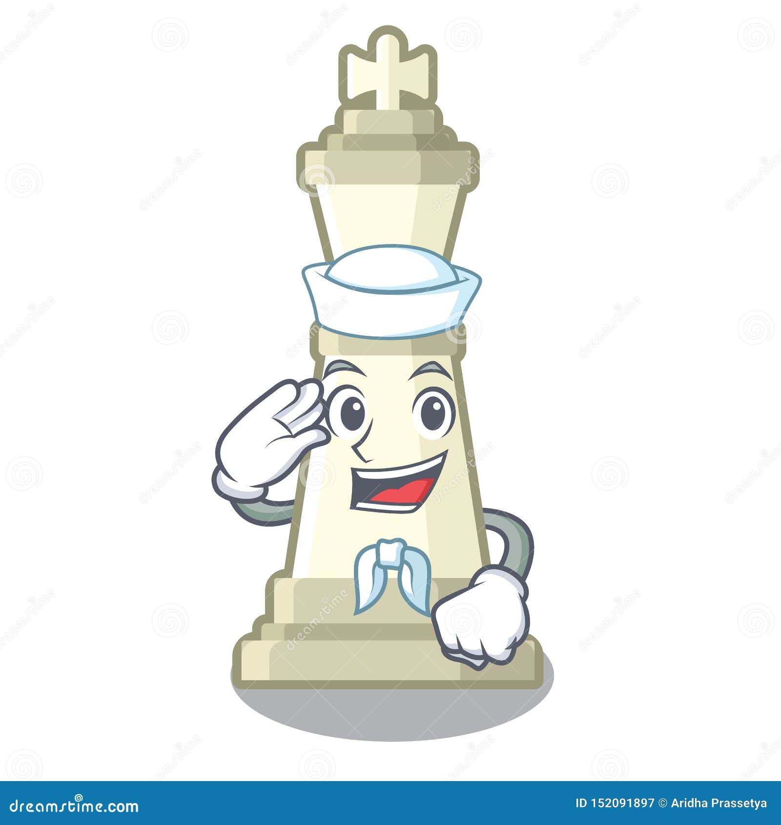 Sailor Chess King Isolated in the Character Stock Vector - Illustration ...