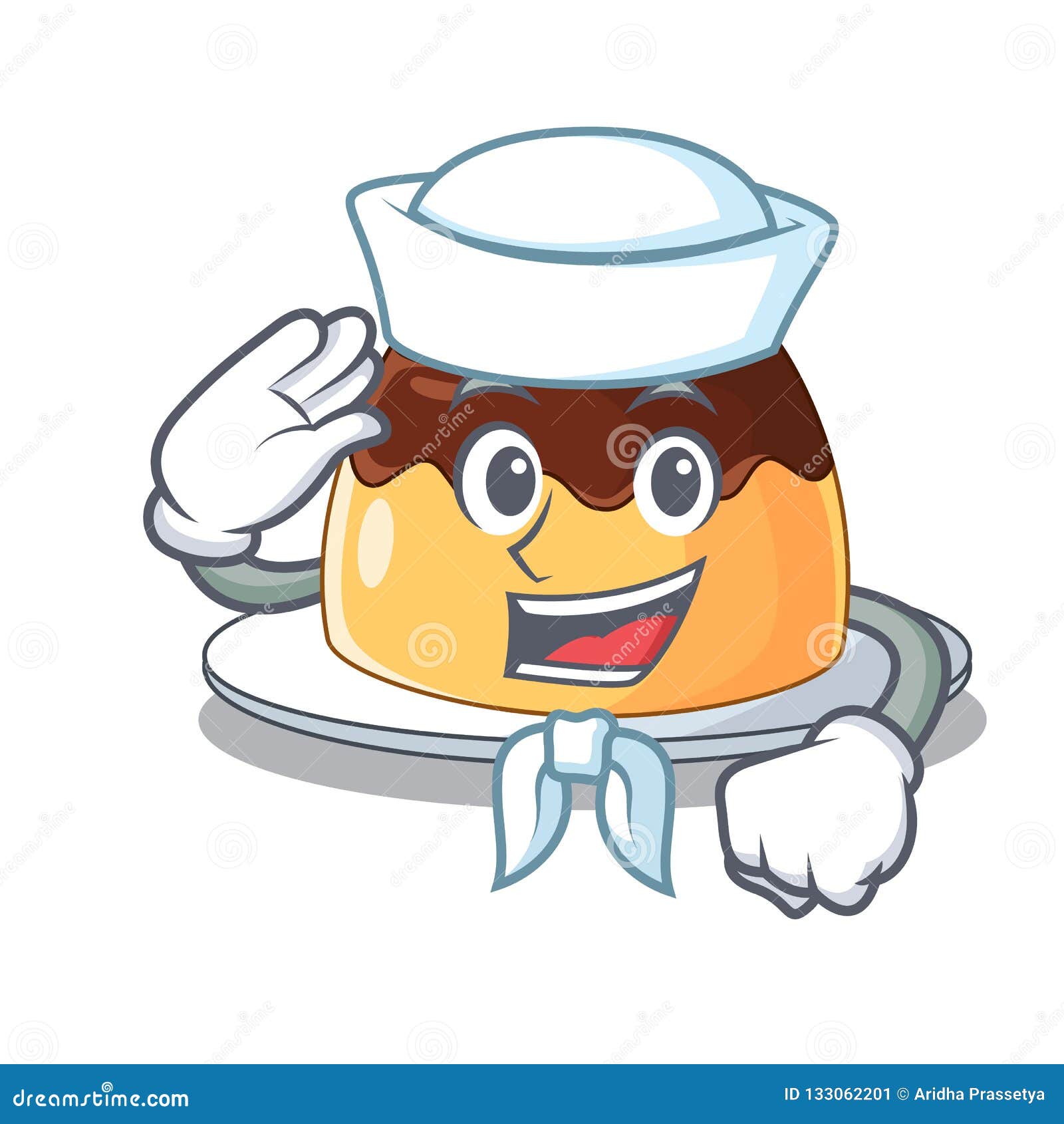 Sailor Delicious Chocolate Pudding with on Cartoon Stock Vector ...