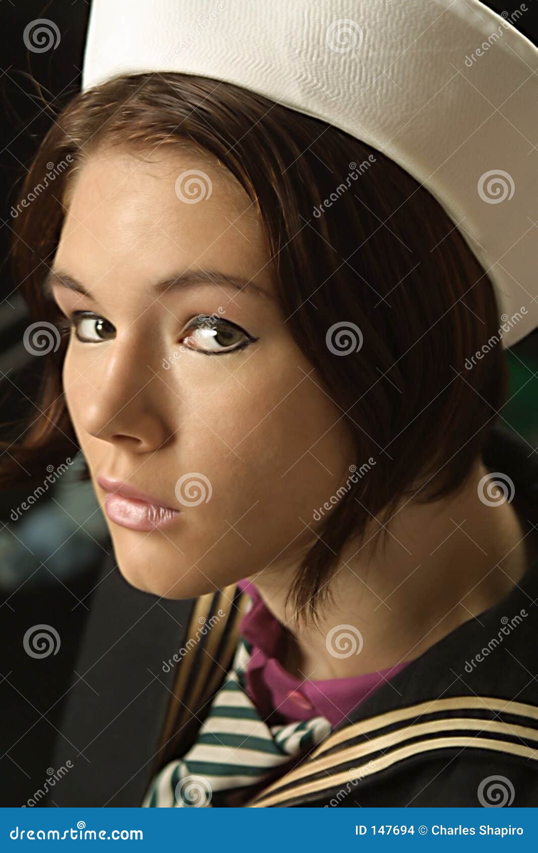 Sailor girl stock photo. Image of eyes, facial, gloss, young - 147694