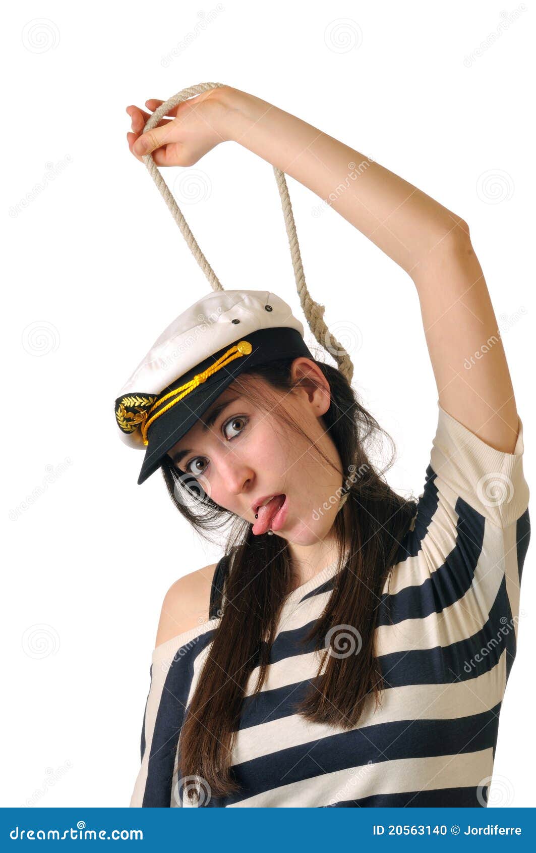 Sailor girl hanging stock photo. Image of hang, skipper - 20563140