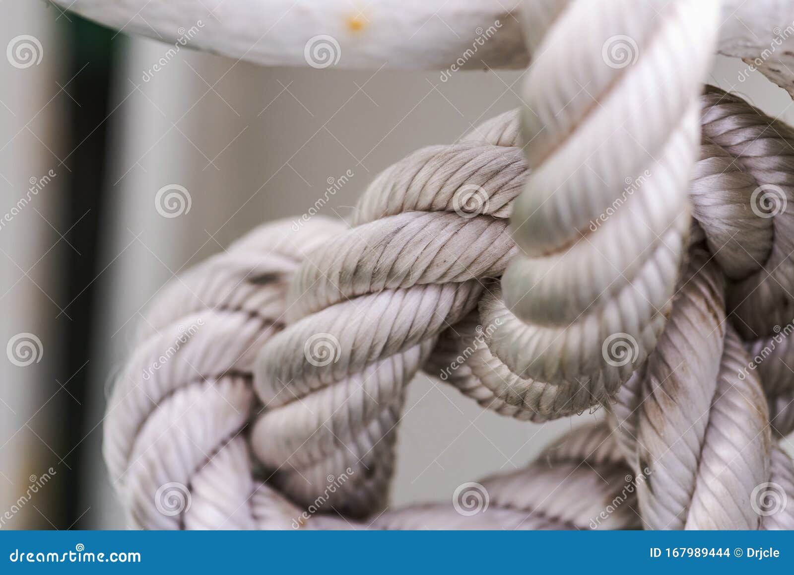Sailor Knot Made with Thick White Rope with White Rusty Background ...