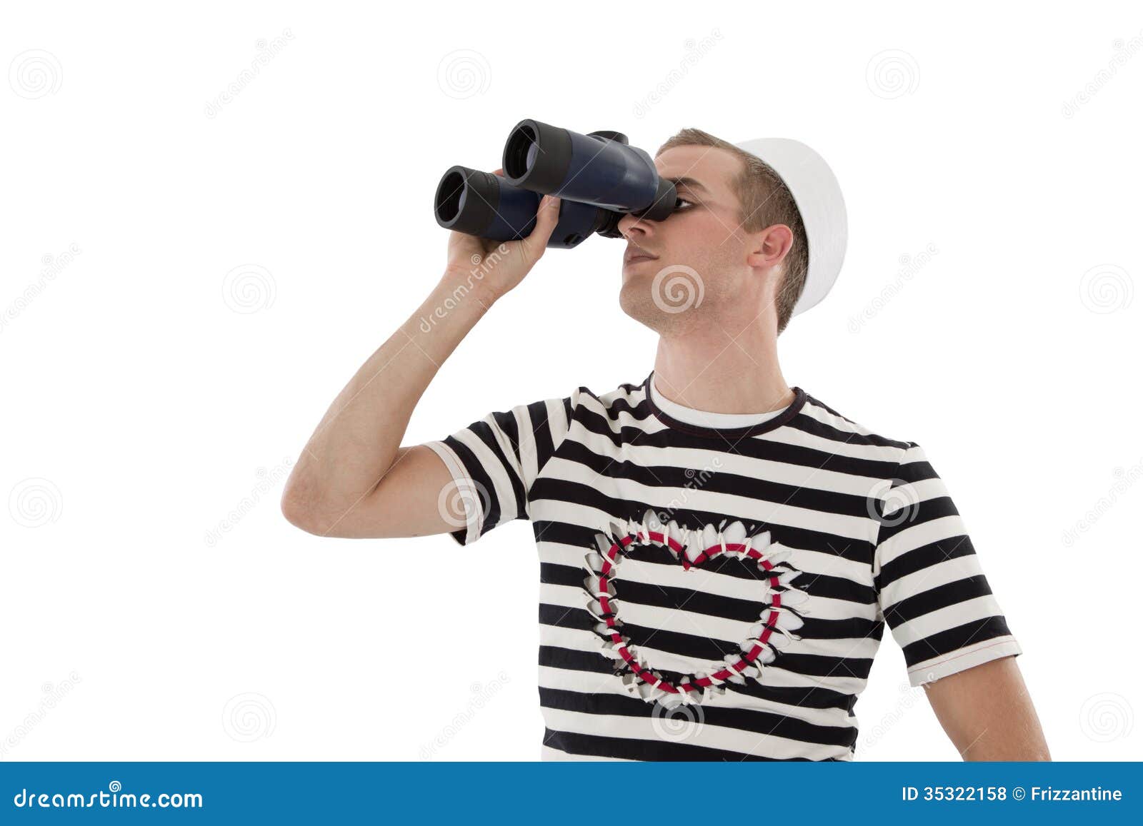 Sailor Looking Through Binoculars Royalty-Free Stock Photo ...