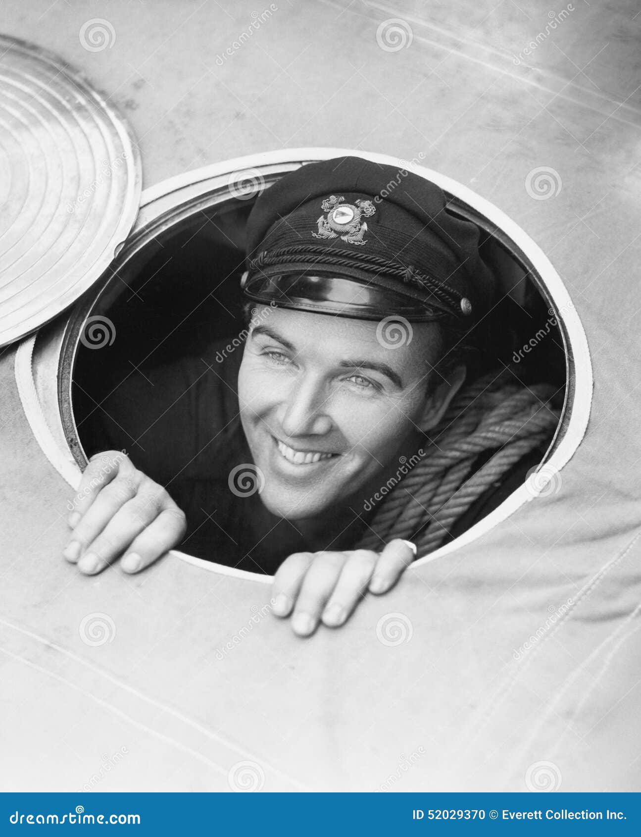 Sailor Looking Over A Map With A Compass Royalty-Free Stock Image ...