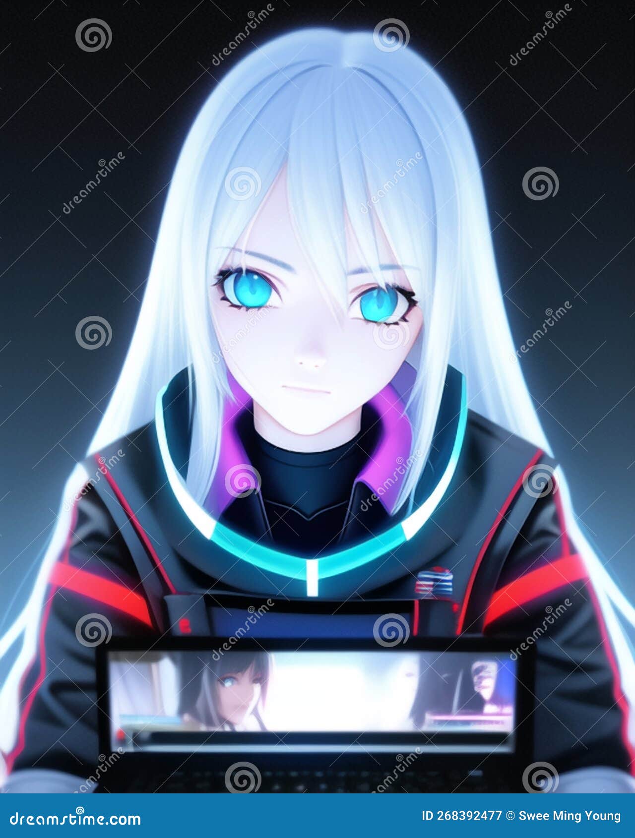 Anime Hacker Girl