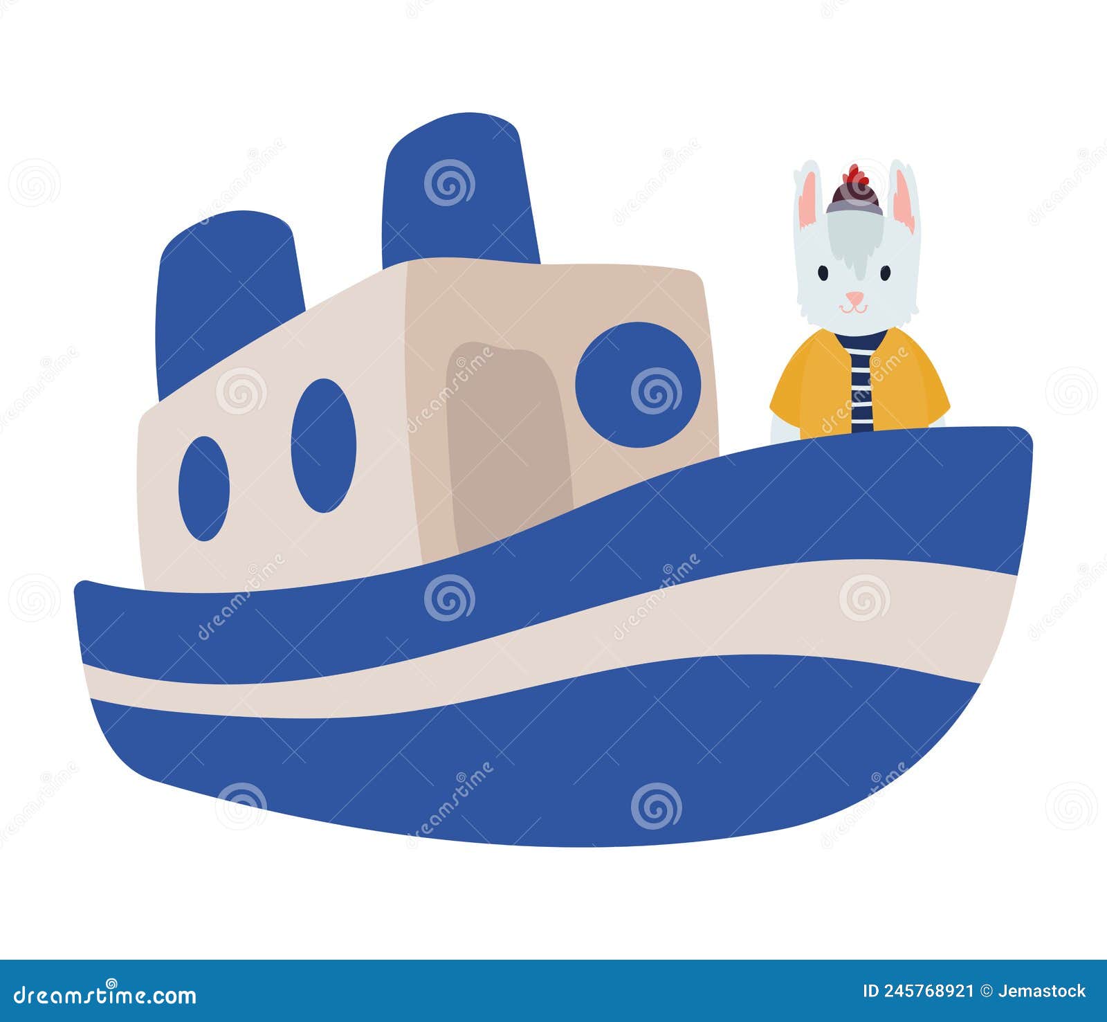 Sailor mouse in ship stock vector. Illustration of rodent - 245768921