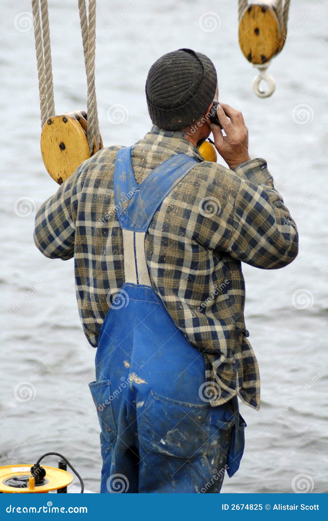 Sailor on the phone stock image. Image of mate, communication - 2674825