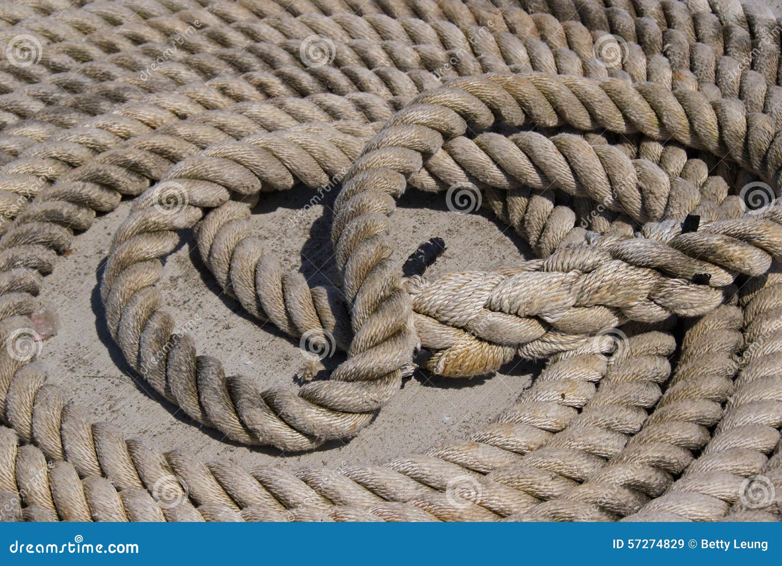 Sailor Rope of Figure Eight Stock Image - Image of used, symbolizes ...