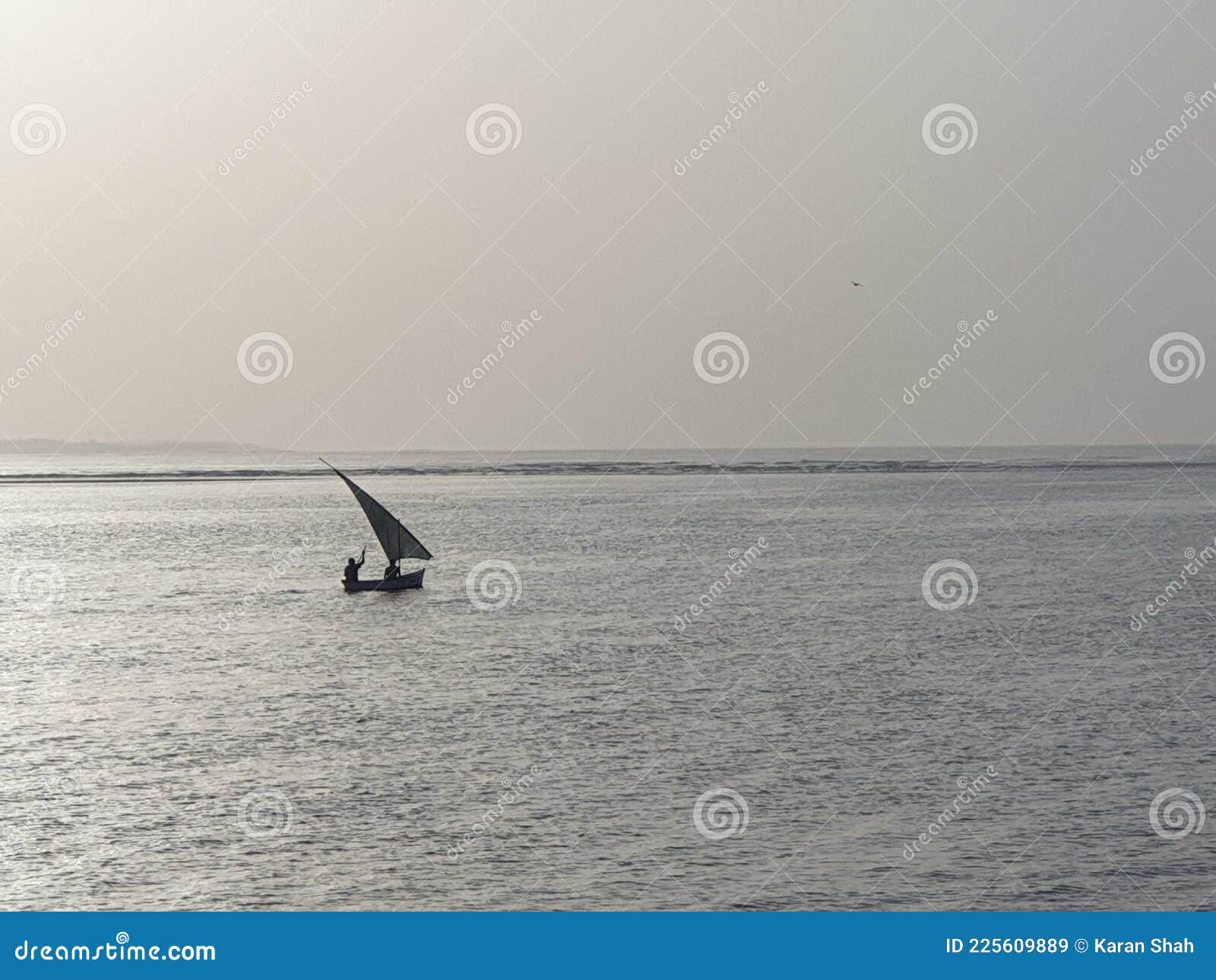 Sailor Sailing a Boat Against the Waves of Ocean Stock Image - Image of ...