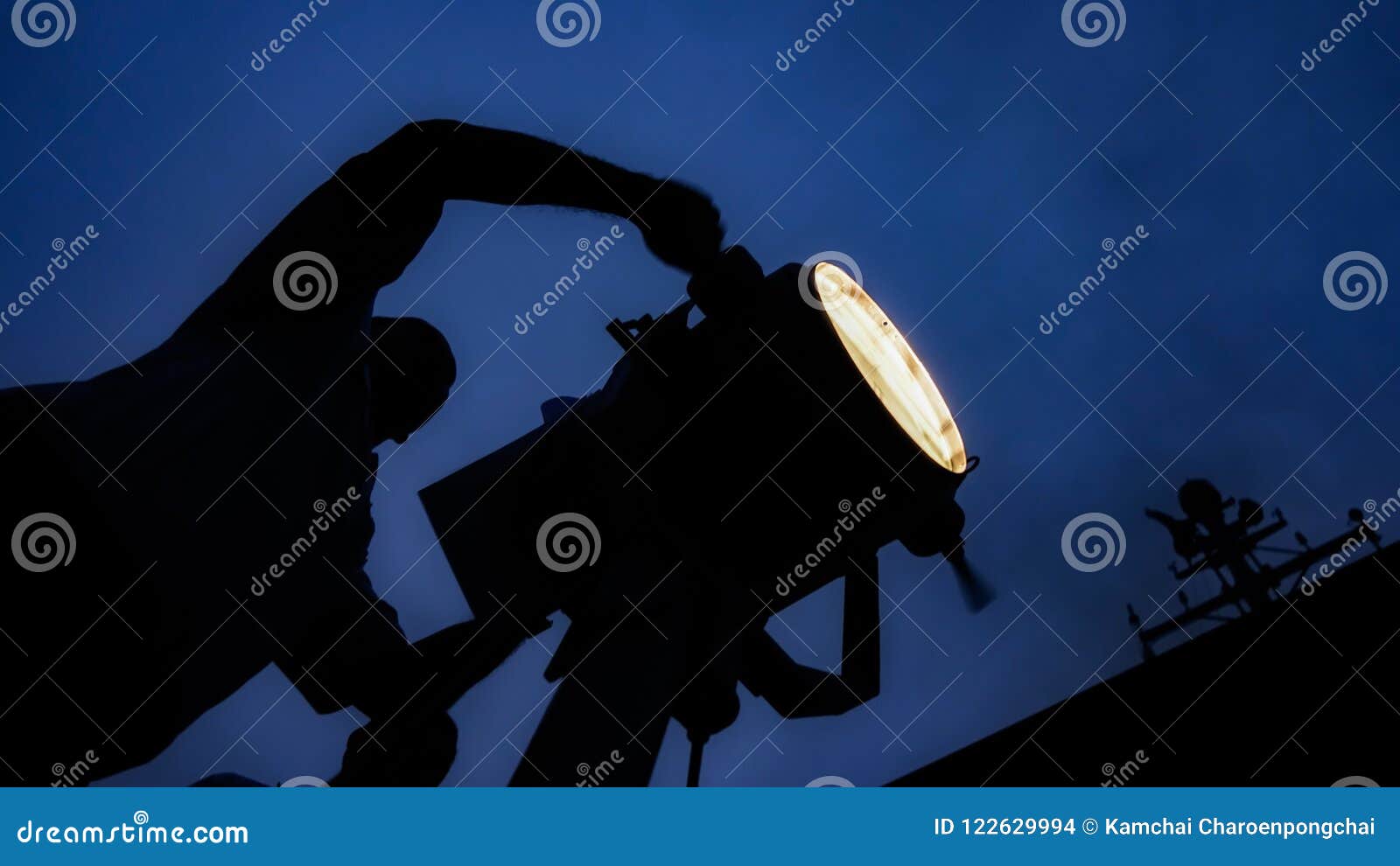 Sailor Sends Mos Code Via Flashing Light during Ship`s Underway. Stock ...