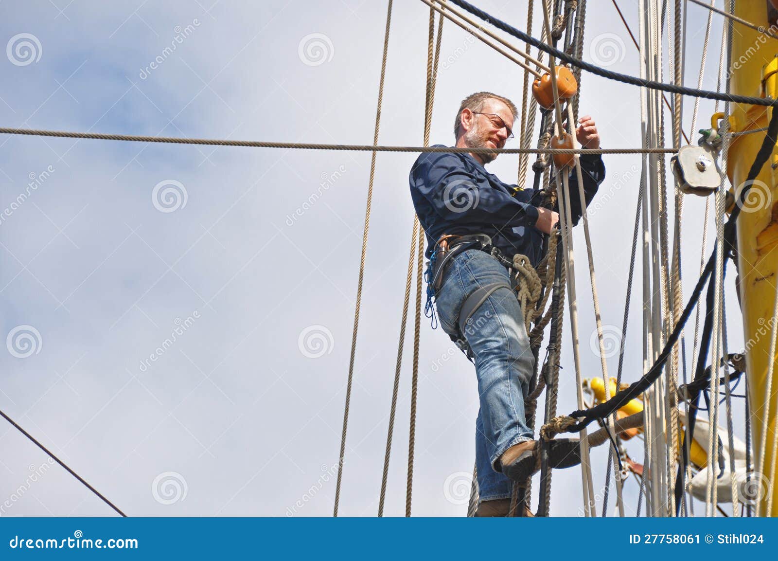 Sailor setting sail stock image. Image of sailor, tough - 27758061