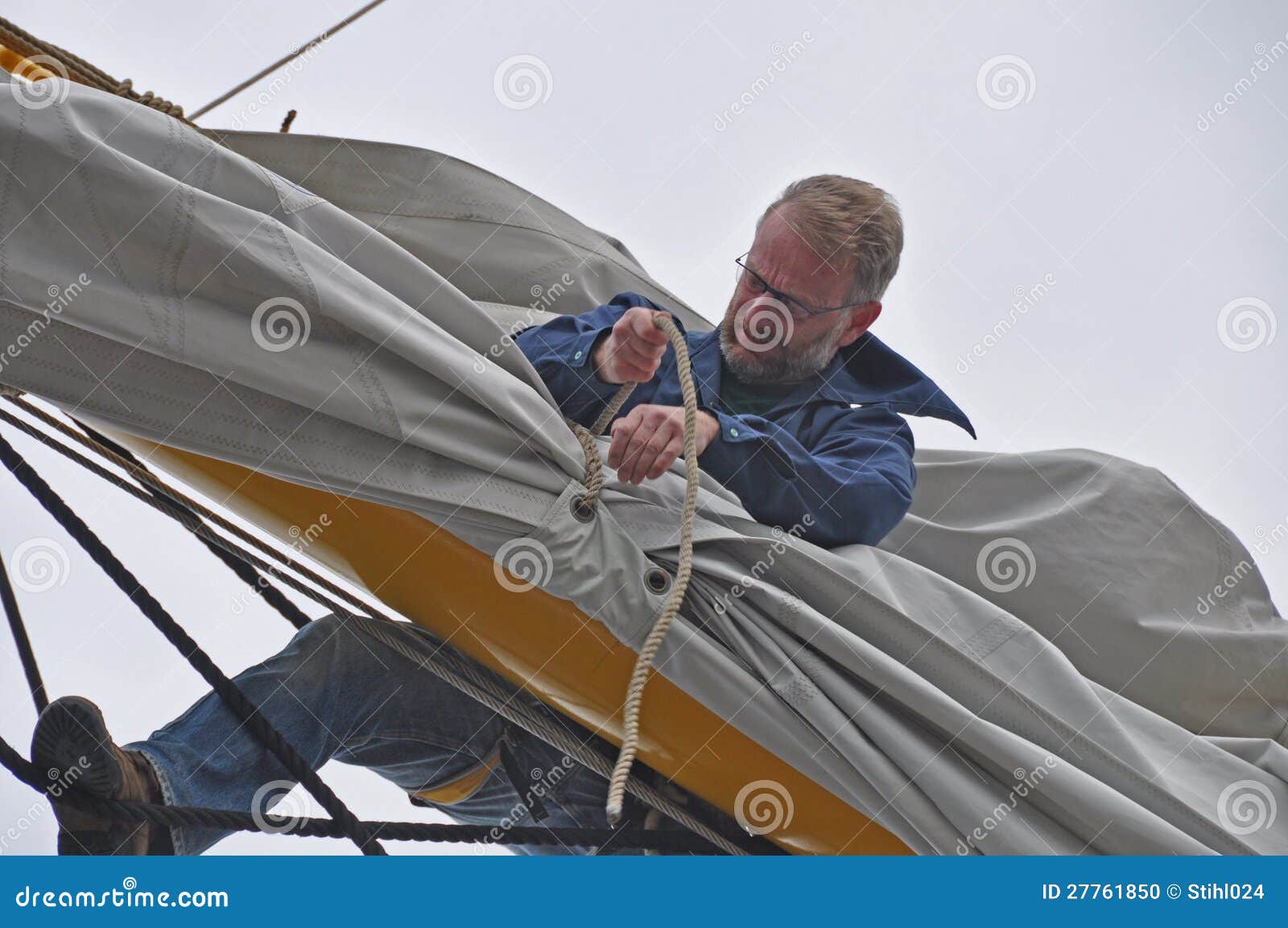 Sailor setting sail stock photo. Image of wind, balancing - 27761850