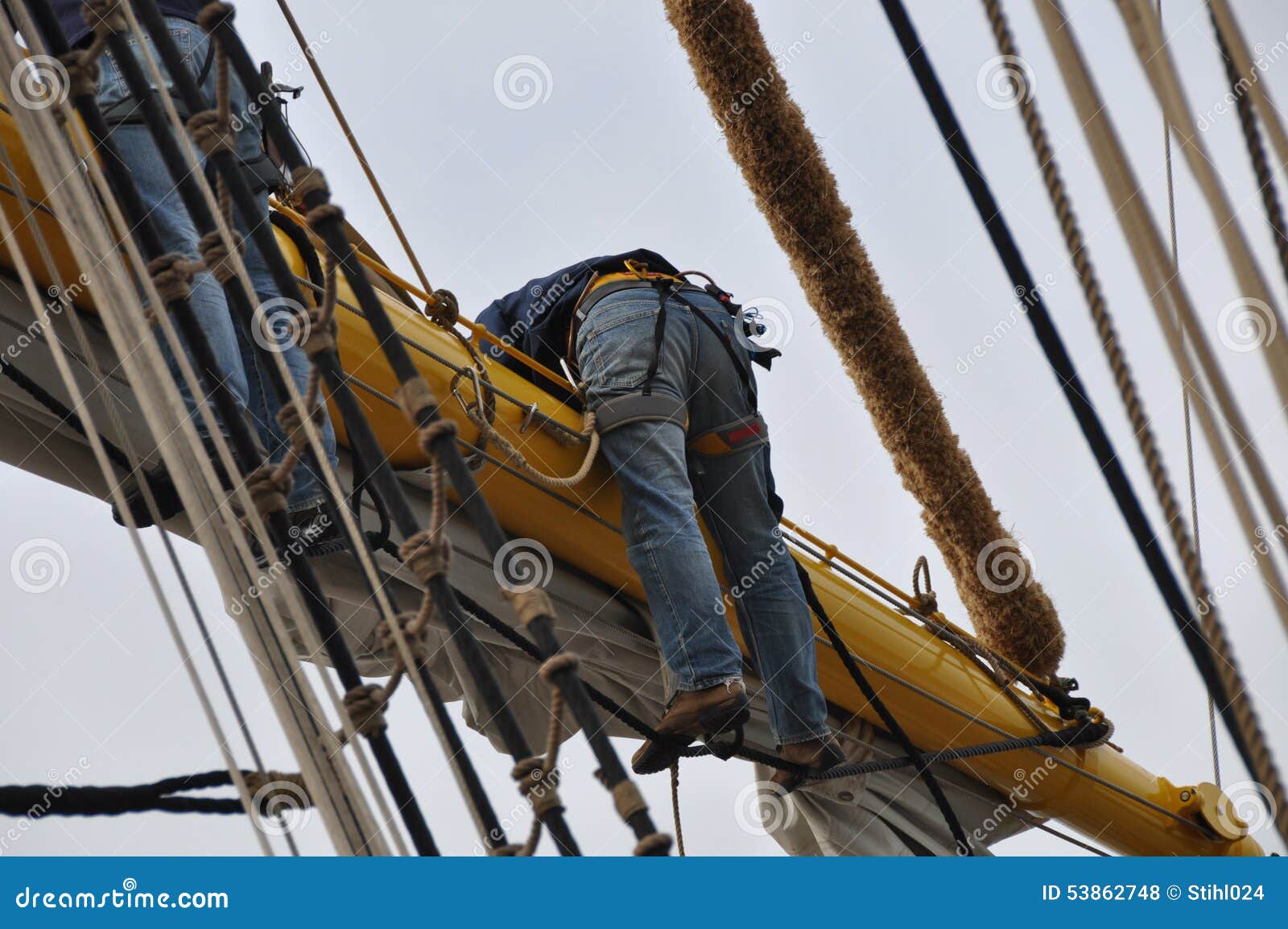 Sailor setting sail stock photo. Image of sailing, beaufort - 53862748