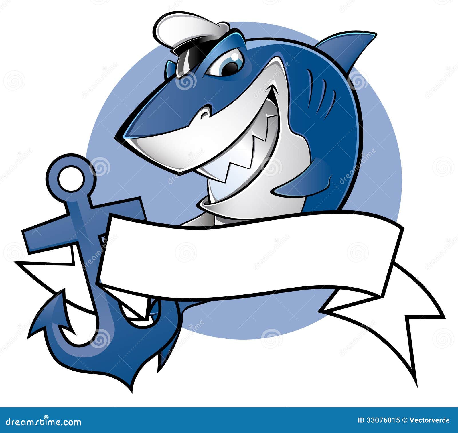 Sailor shark stock vector. Illustration of monster, cheerful - 33076815