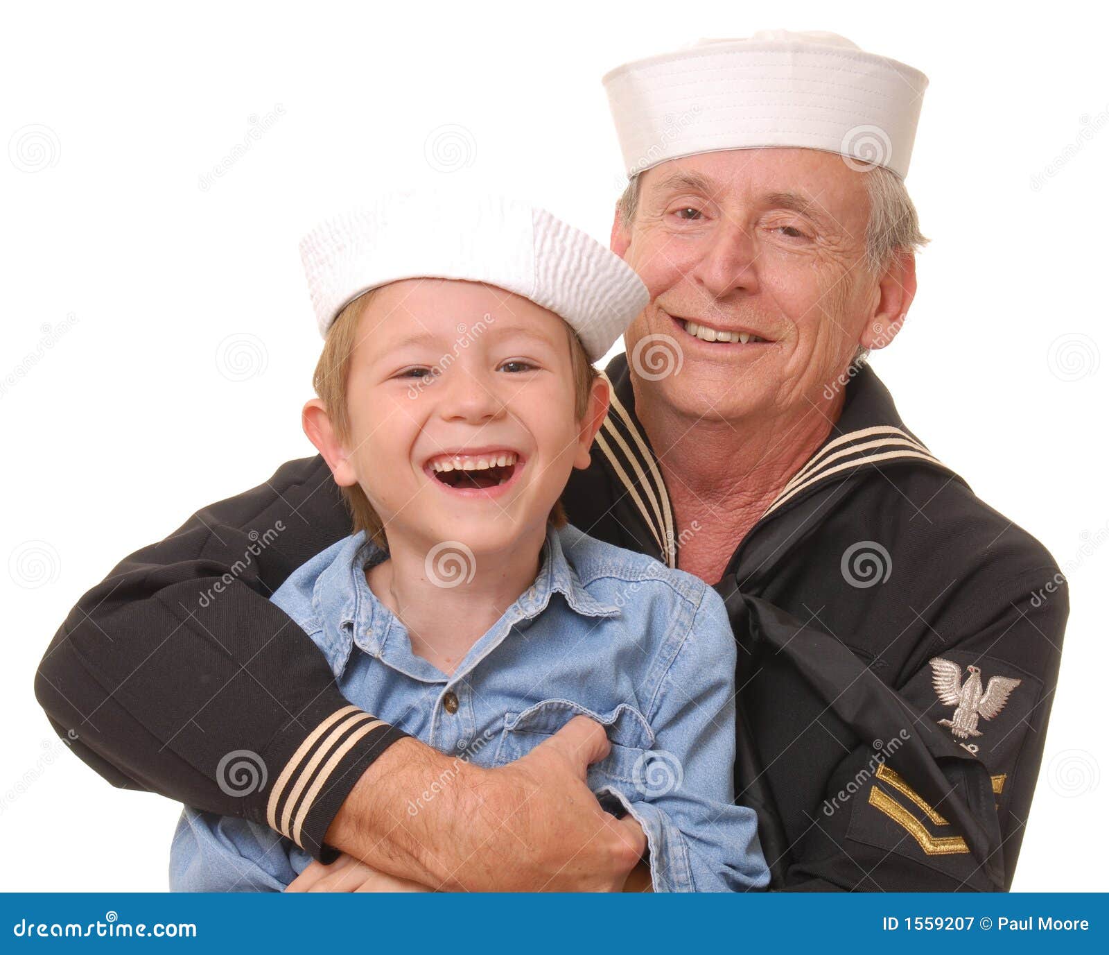 Sailor and Son 9 stock image. Image of dress, petty, seafarer - 1559207